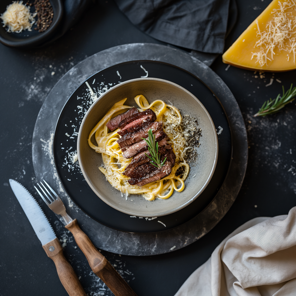 Deluxe Cheeseburgers With Crispy Onion Rings – Truffle Shuffle